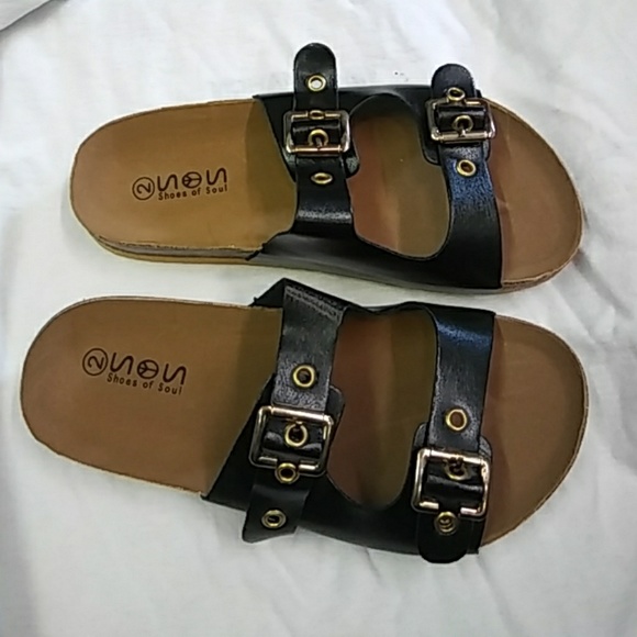 SOS | Shoes | New Black Color Slip On Sandals | Poshmark